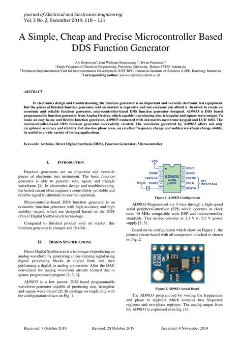 Pdf A Simple Cheap And Precise Microcontroller Based Dds Function