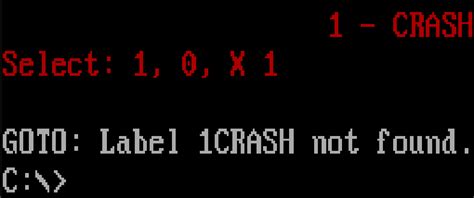 Crash Goto Crashes Dosbox Staging If Error Issue Dosbox Staging Dosbox Staging GitHub