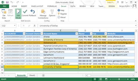 Excel Add In For Zoho Crm Connection Integration Import And Bulk Edit Live Data
