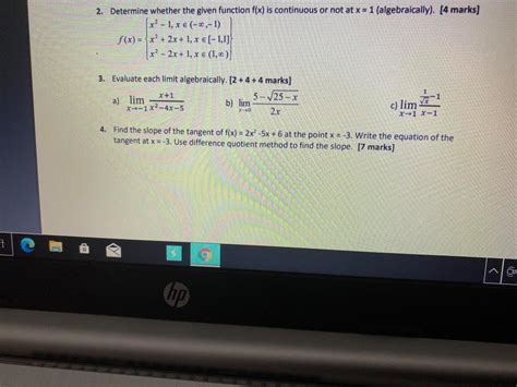 solved 2 determine whether the given function f x is