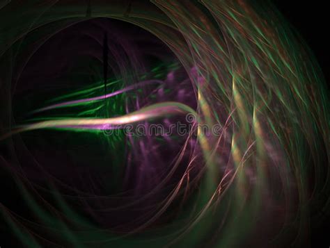 Abstract Figure Composition Of Color Intersecting Lines On A Black Background Fractal For