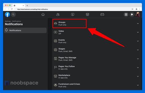 How To Turn Onoff Facebook Group Notifications Noobspace