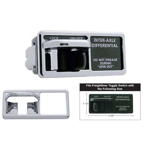 Chrome Toggle Switch Trim For Freightliner Old Style Card Of 3