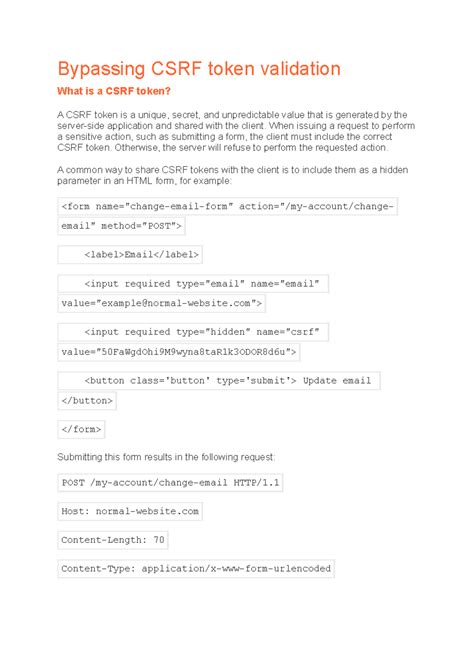 Csrf Token Is Not Tied To The User Session Bypassing Csrf Token Validation Bypassing Csrf
