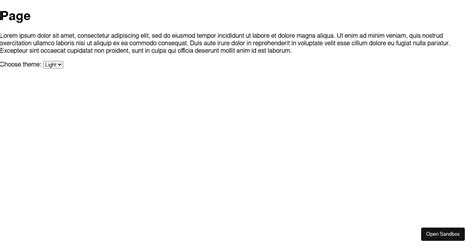 Theme Selector Codesandbox