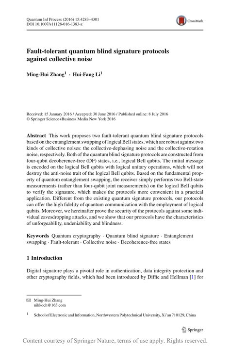 Fault Tolerant Quantum Blind Signature Protocols Against Collective Noise