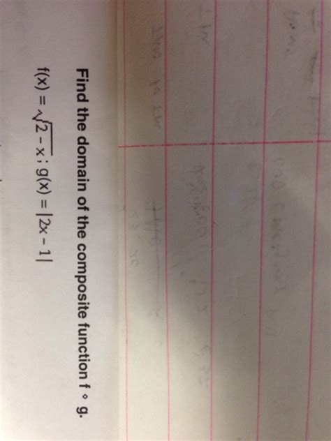 Solved Find The Domain Of The Composite Function F G F X Chegg