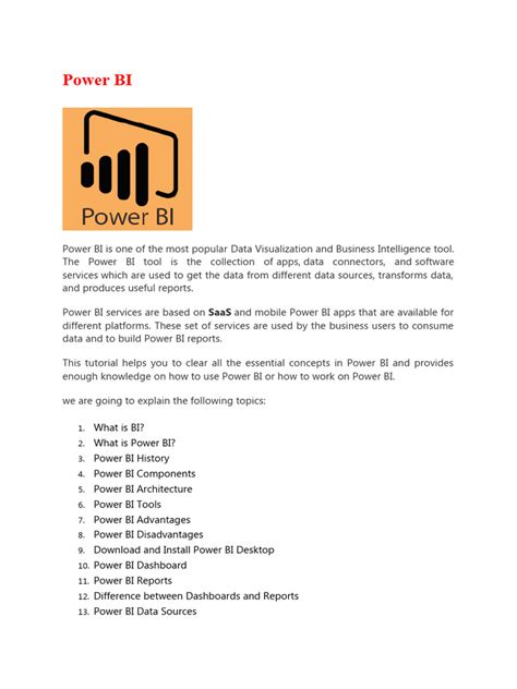 Topic 4 Power Bi Tutorial 2 Pdf Business Intelligence Databases