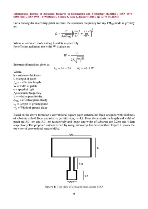 H Shape Defected Ground Structure Dgs Embedded Square Patch Antenna Pdf