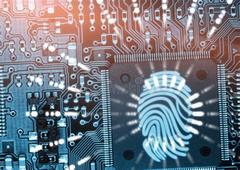 Fingerprint Biometric Scanner Against Microprocessor Connections On