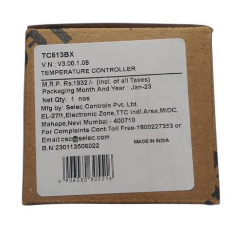 Pid Selec Temperature Controller Tc513bx At Rs 950 In New Delhi Id 2850326867033