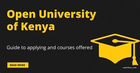 Ouk First Open University Of Kenya Courses Offered And Application