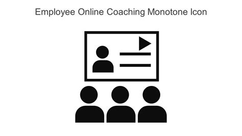Employee Online Coaching Monotone Icon In Powerpoint Pptx Png And Editable Eps Format Ppt Slide