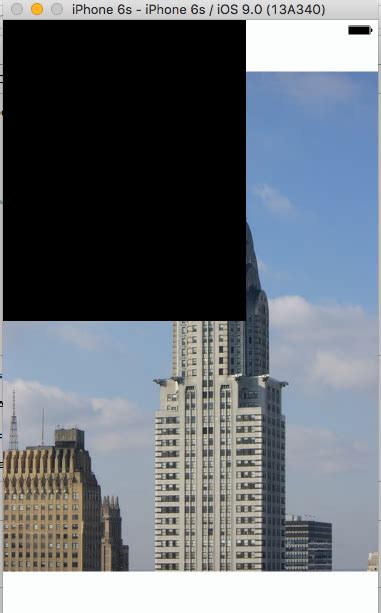 swift xcode simulator for iphone has square black image when run