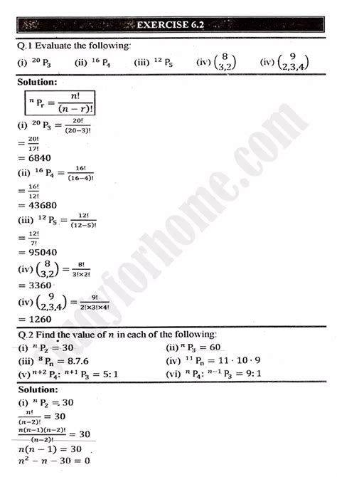 Definitions And Formulas Permutation Combination And Probability
