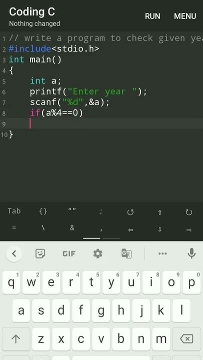 Check Leap Year Program • Programming In C Coding Youtube