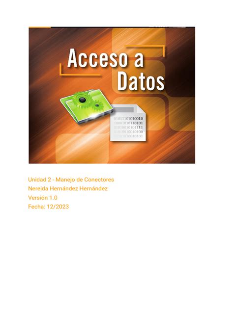 Acceso A Datos Unidad 2 Completa Pdf Objeto Informática Herencia Programación