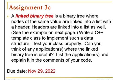 Solved 4 A Linked Binary Tree Is A Binary Tree Where Nodes