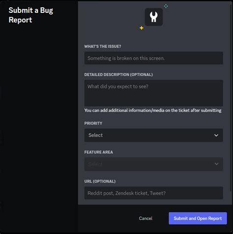 Submitting Bug Reports In App Rdiscordapp