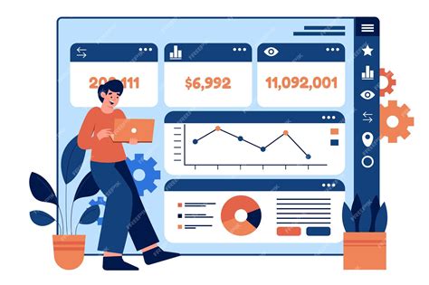 Premium Vector Illustration Dashboard Developer