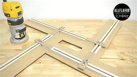 Make An Ajdustable Router Jig For Squares Adjustable Router Template Guide Artofit