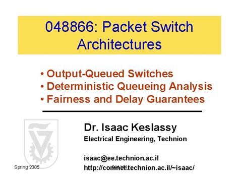 048866 Packet Switch Architectures Outputqueued Switches Deterministic