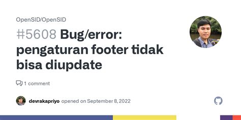 Bugerror Pengaturan Footer Tidak Bisa Diupdate · Issue 5608
