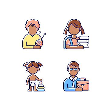 Idea Generation Process Rgb Color Icon Isolated Analyze Chart Vector