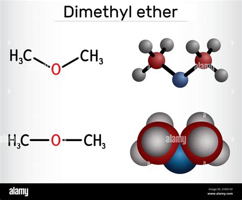 Dimethyl Ether Dme Molecule Chemical Structure And Molecular Model