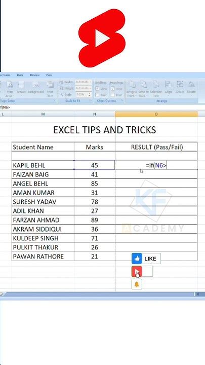 excel tricks shorts 👍💻🤗 shorts excel shorts youtube