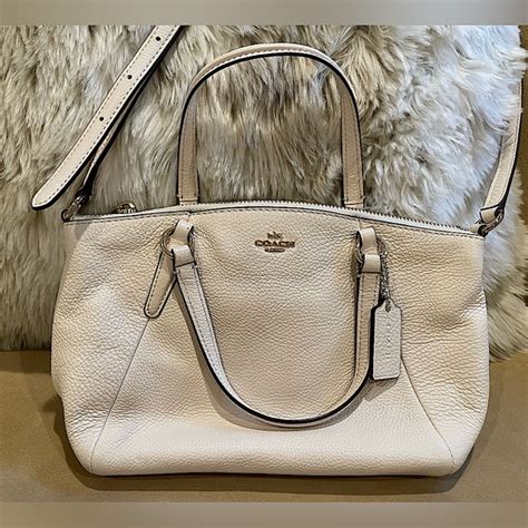 Coach Bags Authentic Coach White Leather Crossbody Bag With Handles
