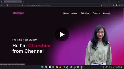 Portfolio Webdevelopment Softwareengineering Fullstackdevelopment Dharshini Prem