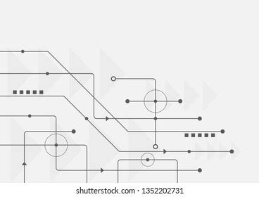 Abstract Geometric Connect Lines Dotssimple Technology Stock Vector Royalty Free