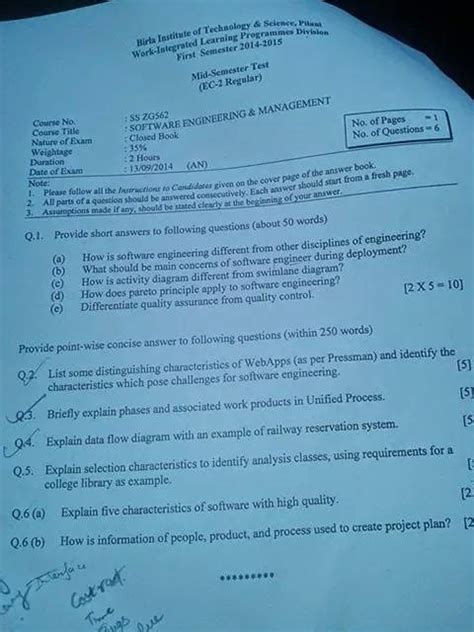 Bits Pilani Wilp Mid Sem1papersregularmakeup