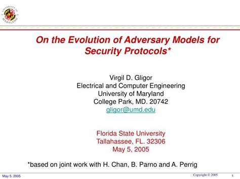 Ppt On The Evolution Of Adversary Models For Security Protocols Powerpoint Presentation Id