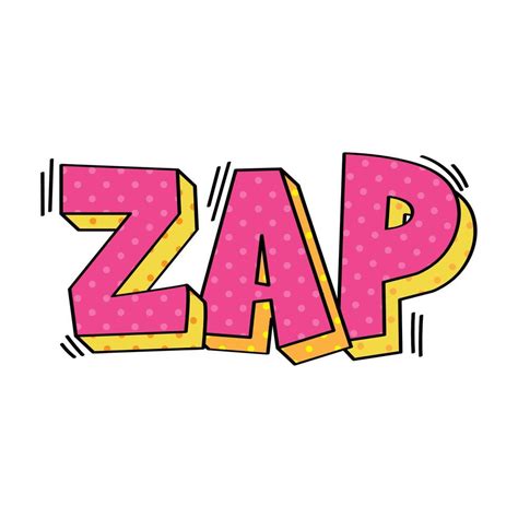 zap pop art lettering 16936797 Vector Art at Vecteezy