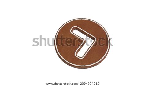 3d Rendering Gingerbread Cookie Shape Symbol Stock Illustration