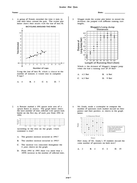 Exercise Scatter Plot Diagram Pdf Scatter Plot