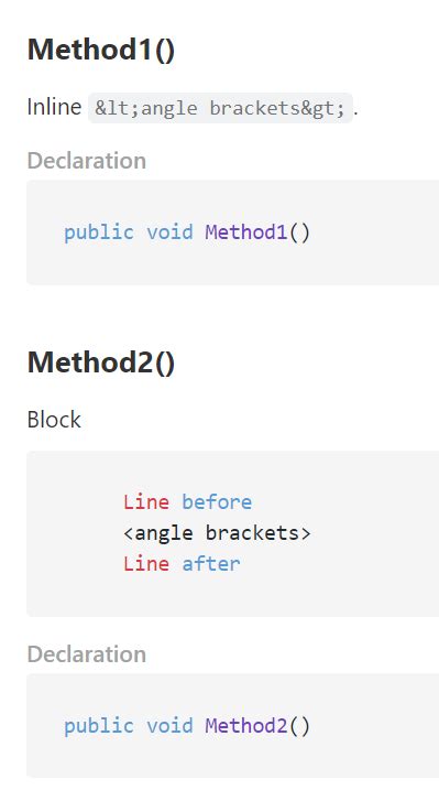 Bug Angle Bracket Escaping Is Fixed For Blocks But Not Inline Code