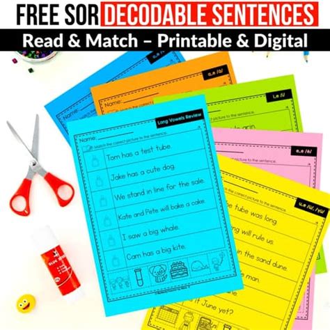 Free Read And Match Sentences Words Science Of Reading Literacy Center