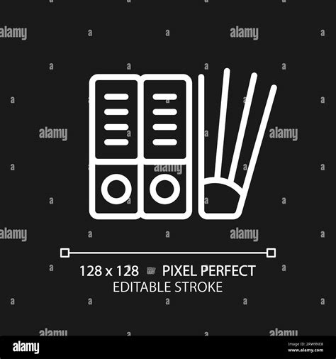 2d Customizable File Thin Linear White Icon Stock Vector Image And Art Alamy