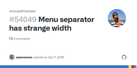 Menu Separator Has Strange Width · Issue 54049 · Microsoftvscode · Github