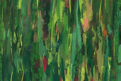 오일 추상적 인 예술 배경 현대적인 녹색과 보완적인 줄무늬 활기차고 거친 브러시 스트로크 천연 텍스처 유화에 대한 스톡 벡터 아트 및 기타 이미지 Istock