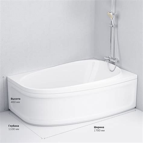 Ванна акриловая 170x110 AM.PM Like W80A-170R110W-A асимметричная белая ...