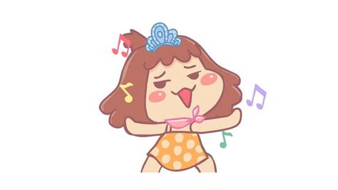 Cartoon Dancing Girl Stock Video Footage For Free Download