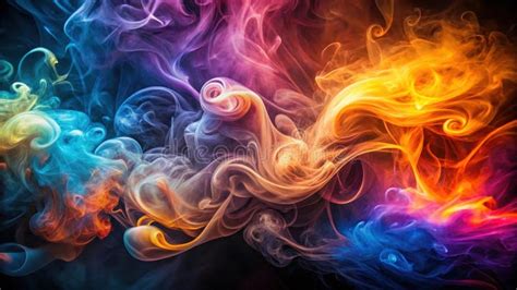 Abstract Swirling Colorful Smoke A Vivid Dynamic And Textured Background Image Generative Ai
