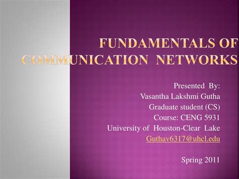 Ppt Fundamentals Of Communication Networks Powerpoint Presentation