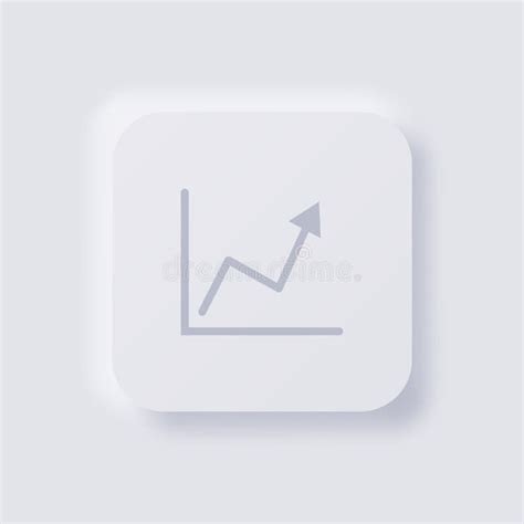 Graph Icon White Neumorphism Soft Ui Design For Web Design Stock