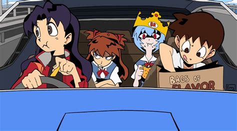 Souryuu Asuka Langley Ayanami Rei Ikari Shinji And Katsuragi Misato Neon Genesis Evangelion