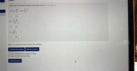 solved write each of the given numbers in the polat form